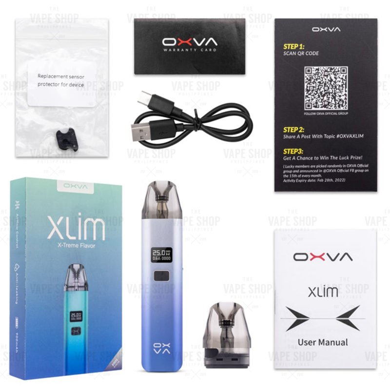 Oxva Xlim Pod Kit - Black White - The Vape Shop Philippines